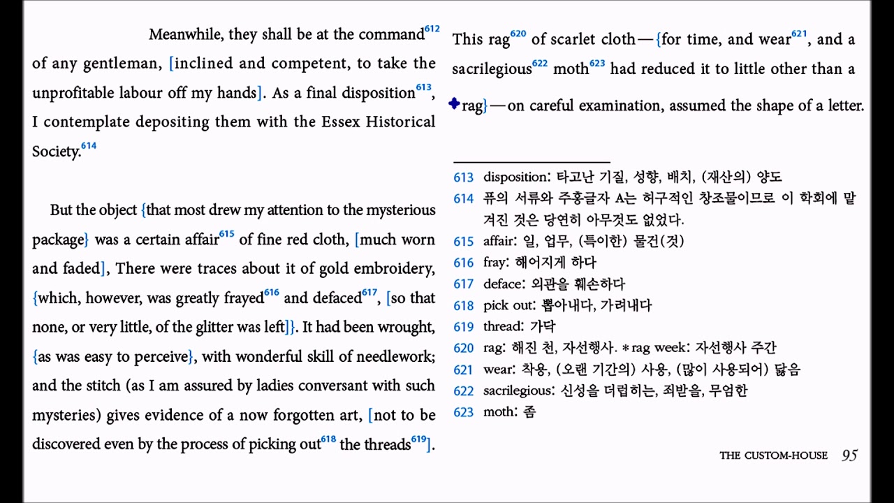 The Scarlet Letter The Custom House 75 (p95) translated by Hyun Shin 원서 ...