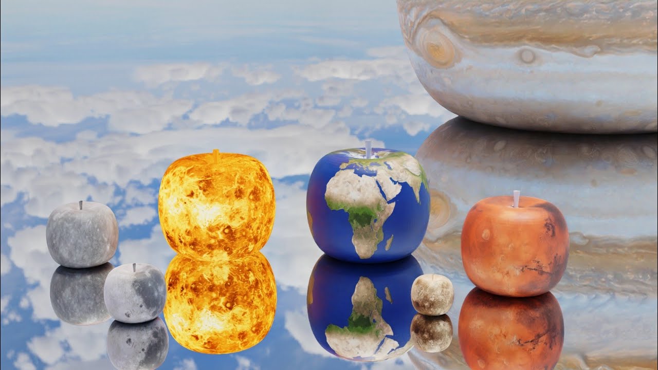 Apple planet bouncing | Solar System Planet Size Comparison 3D - YouTube