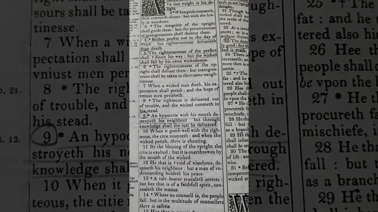 Proverbs 11 & 9 Through knowledge shall the just be delivered. - YouTube