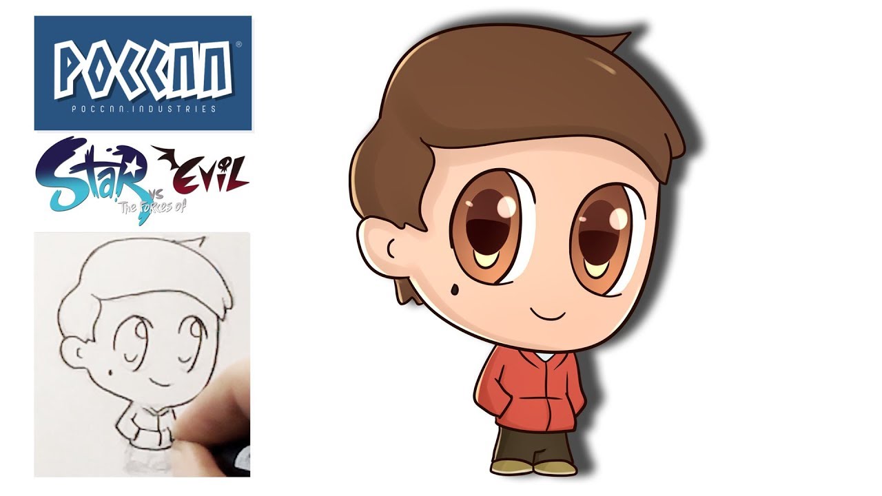 Cómo dibujar a Marco Chibi (Star vs Las Fuerzas del Mal) - YouTube
