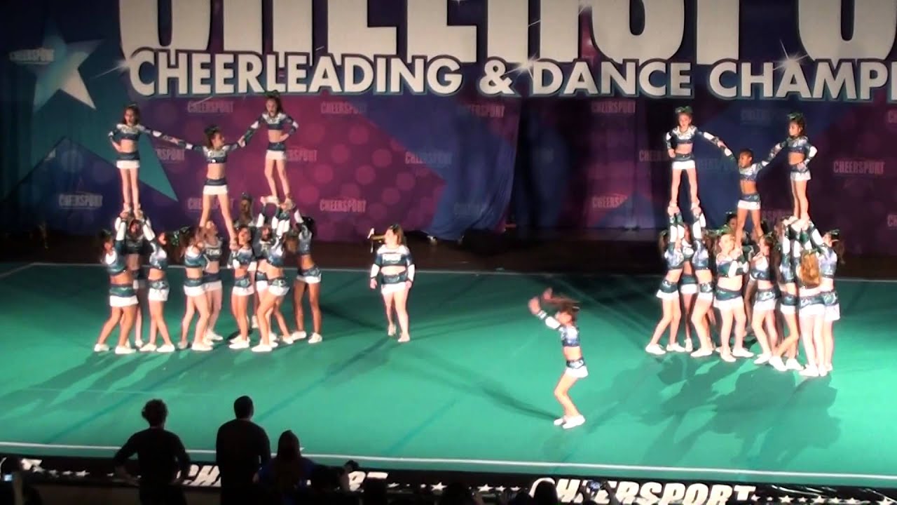 2015 Cheersport Stockton, CA University Cheer Force Mist Junior Level 1 ...