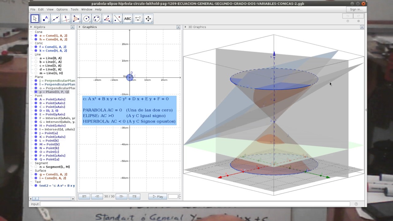 FUNCION CUADRATICA DE DOS VARIABLES JUSTIFICADA COMO FUNCIONES CONICAS - YouTube