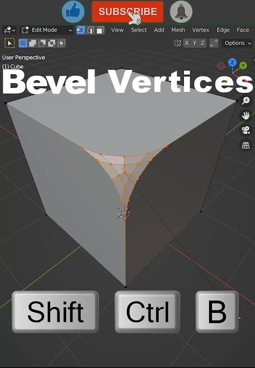 Blender Keyboard Shortcut Bevel Vertices . - YouTube