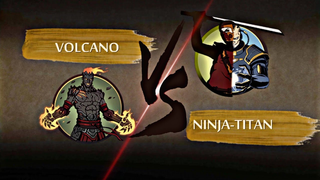 Shadow Fight 2 Volcano Vs Ninja-Titan - YouTube