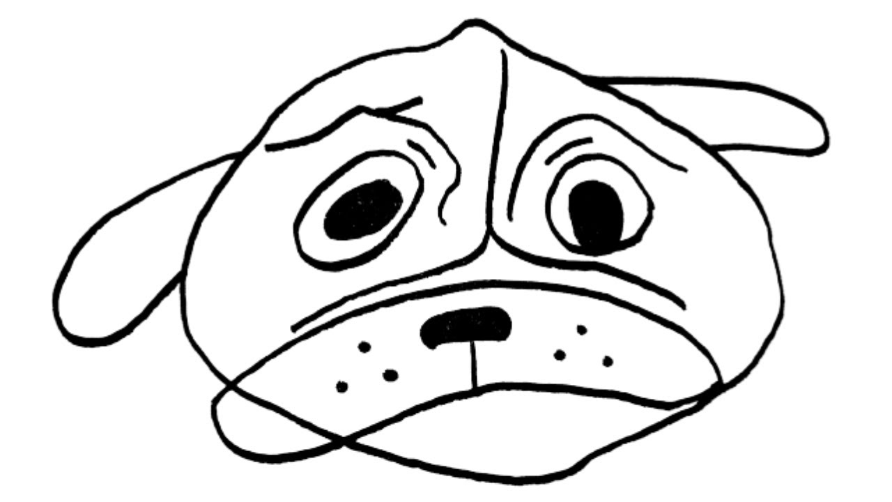 Drawing a Cartoon Sad Dog Face: Step-by-Step Tutorial - YouTube
