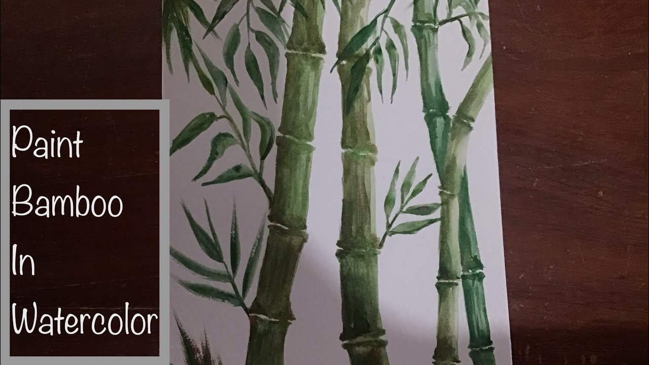 Easy watercolor painting-Bamboo tree - YouTube