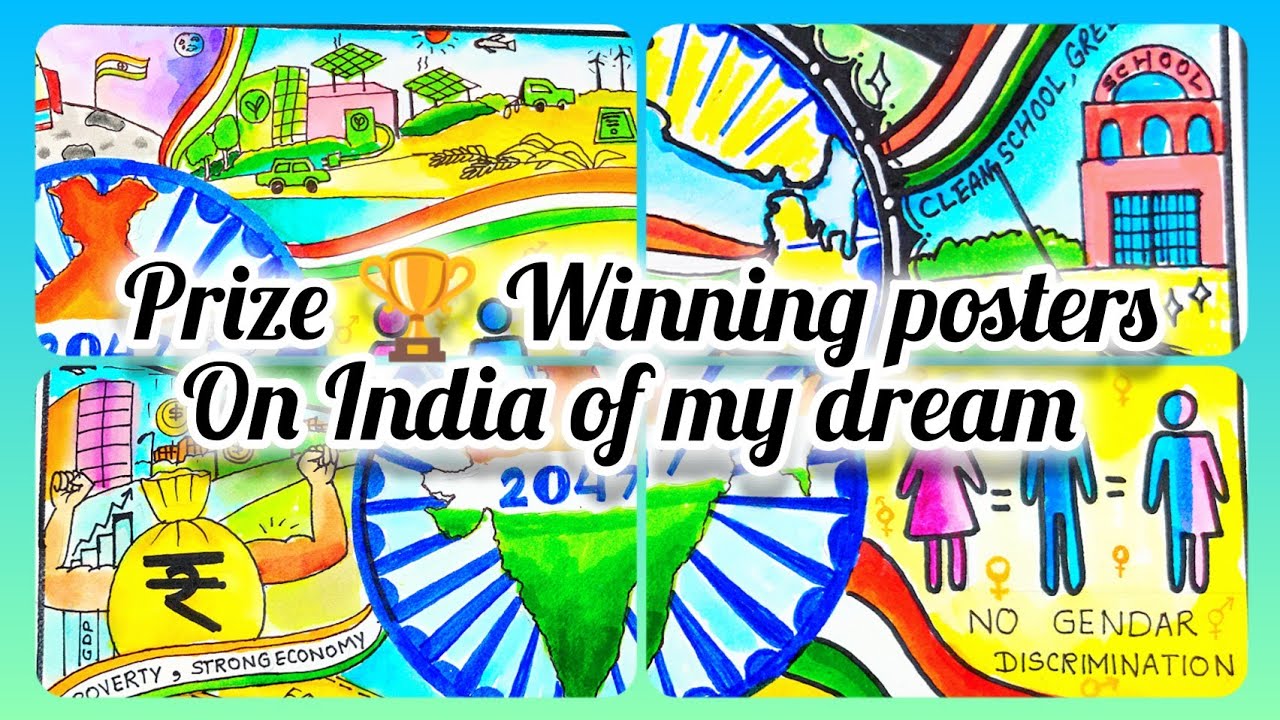 India of my Dream in 2047 Drawing/My vision for India in 2047 drawing ...