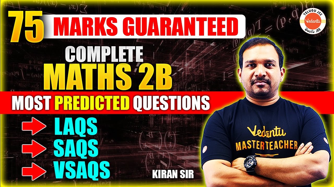 Maths 2B Most Predicted Questions AP TS IPE IPE 2024 Kiran Sir maths-2b-most-predicted-questions-ap-ts-ipe-ipe-2024-kiran-sir