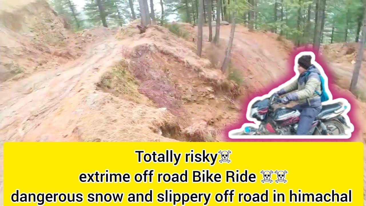 Totally risky| extrime off road Bike Ride | dangerous snow and slippery ...