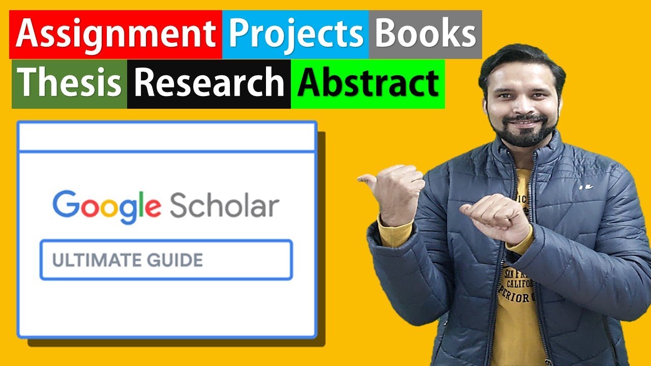 Use Google Scholar for Academic Research - YouTube