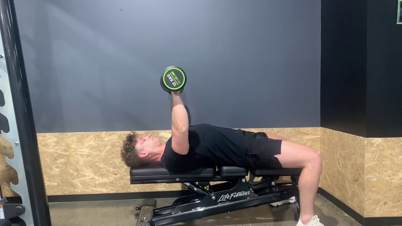 Exercise Tutorial - DB Flat Bench Press - YouTube