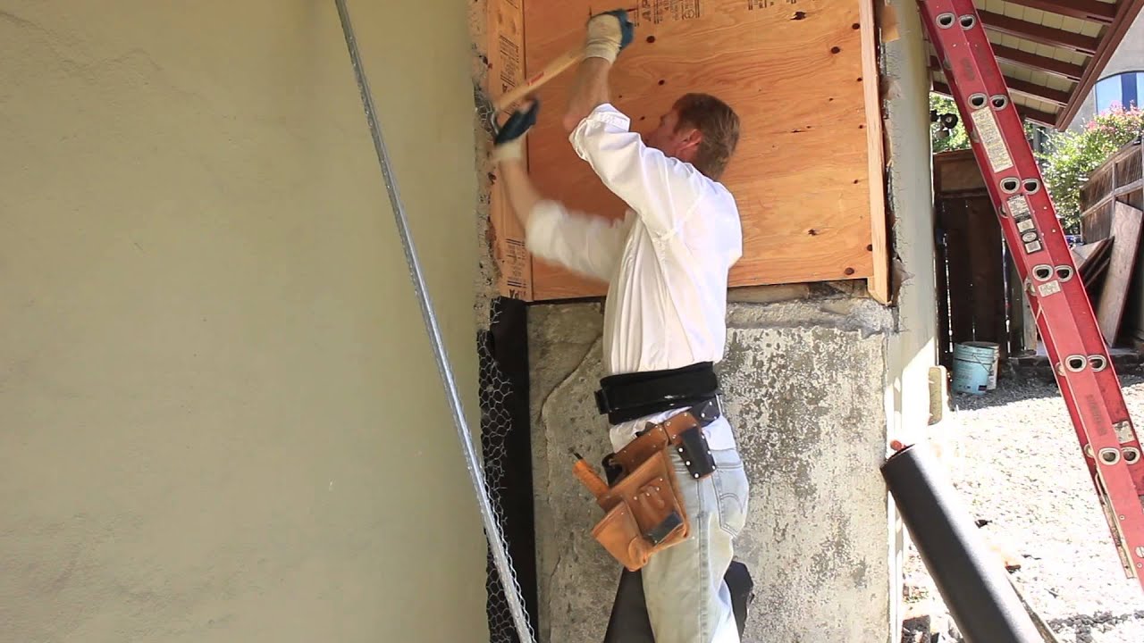 Installing inner expansion joints for stucco - YouTube