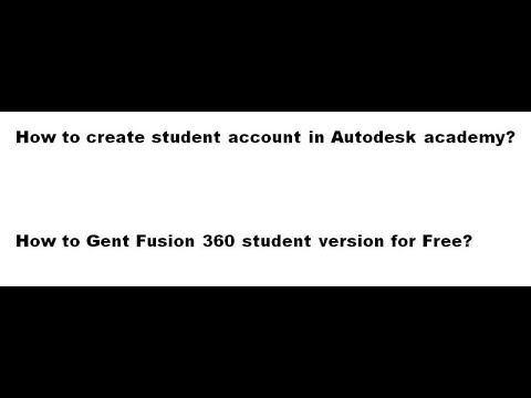 How to create student account in Autodesk Academy| Fusion360| free ...