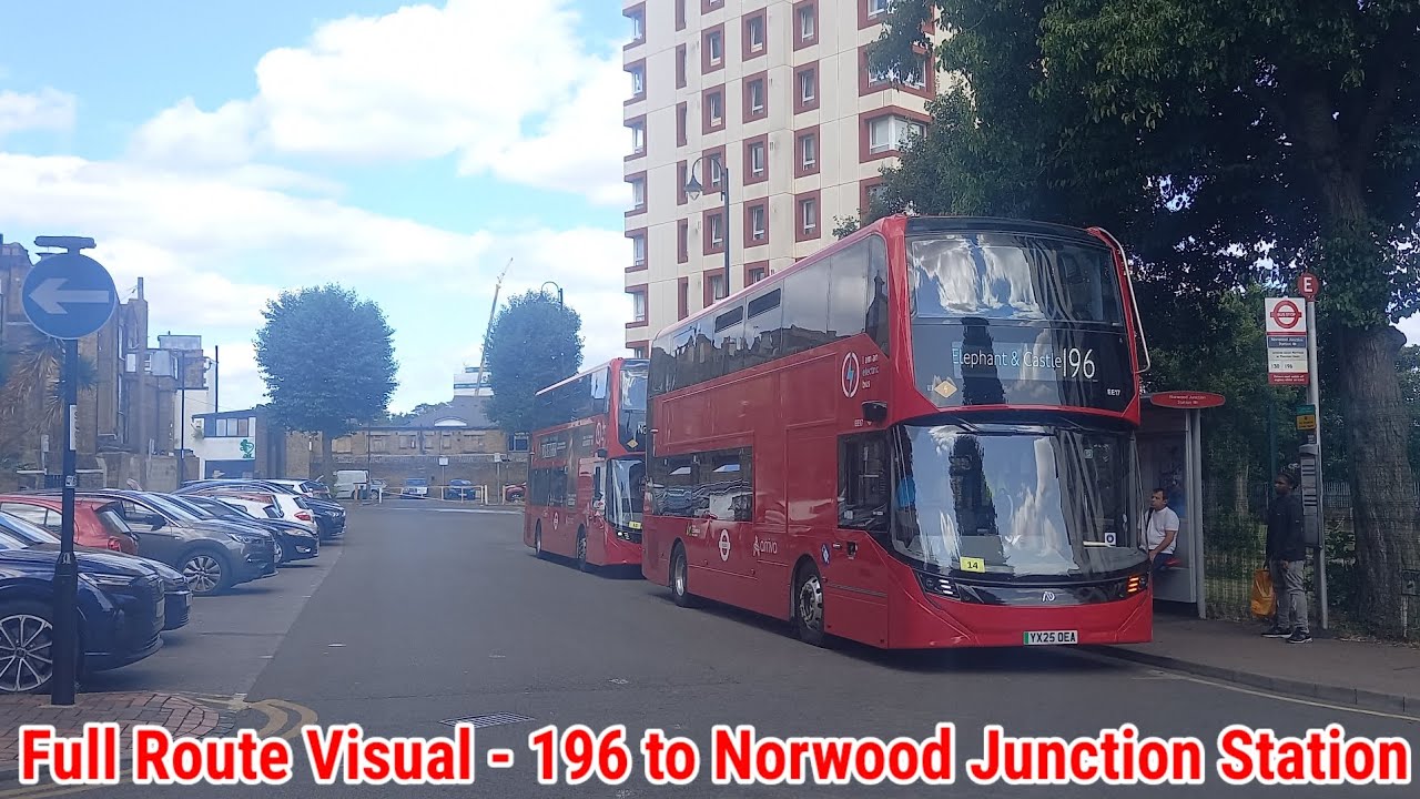 Full Route Visual | London Bus Route 196 - Elephant & Castle to Norwood ...