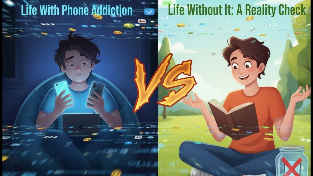 LIfe With Phone Addiction VS Life Without It : A Reality Check - YouTube