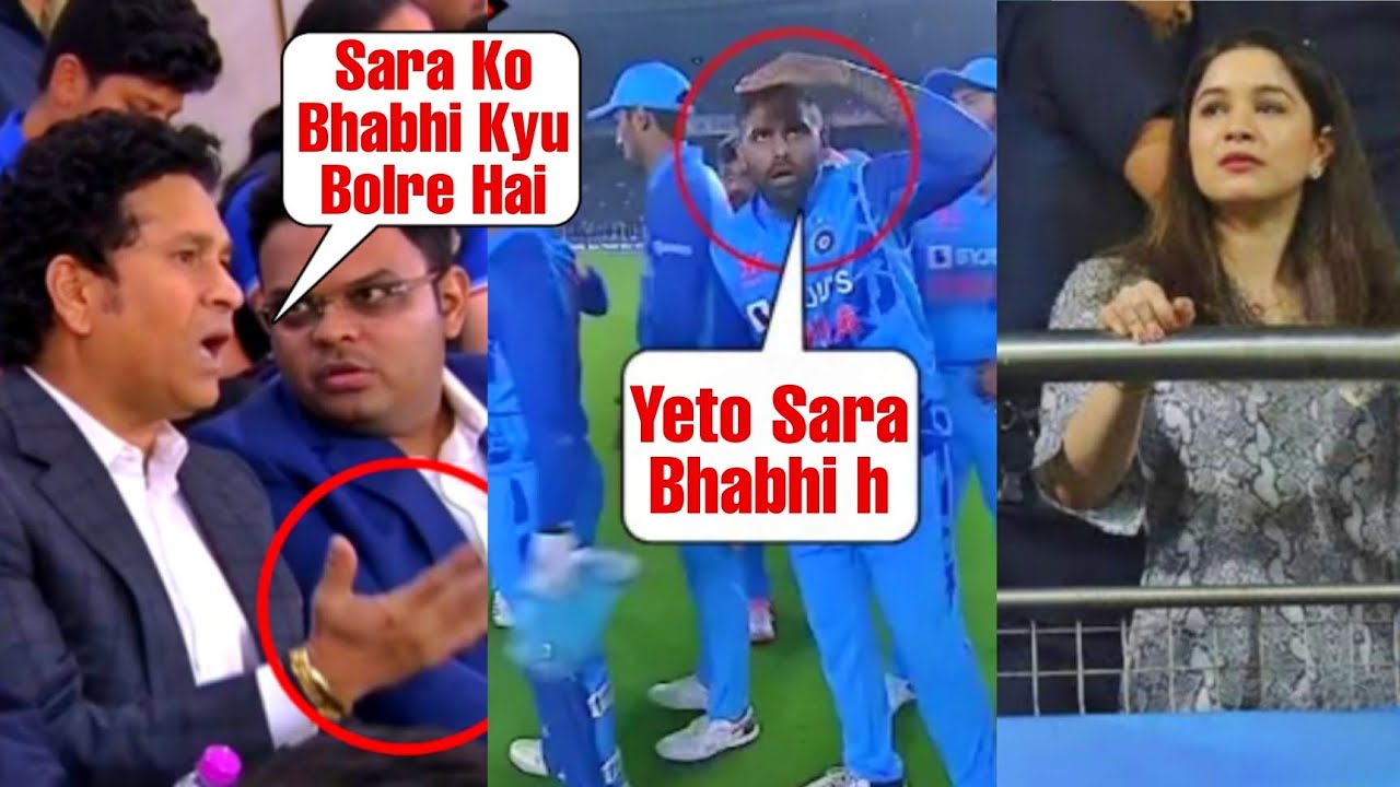 Sachin Angry reaction on stadium when they are calling sara bhabhi to ...