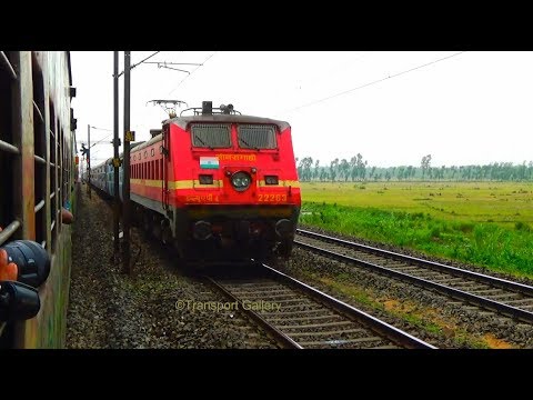 12246 Duronto Express train crossing 12842 Coromandel Express Train ...