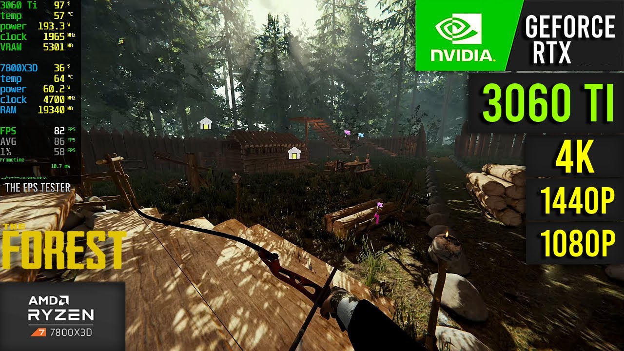 The Forest | RTX 3060 Ti + Ryzen 7 7800X3D | Maximum Settings | 1080p ...