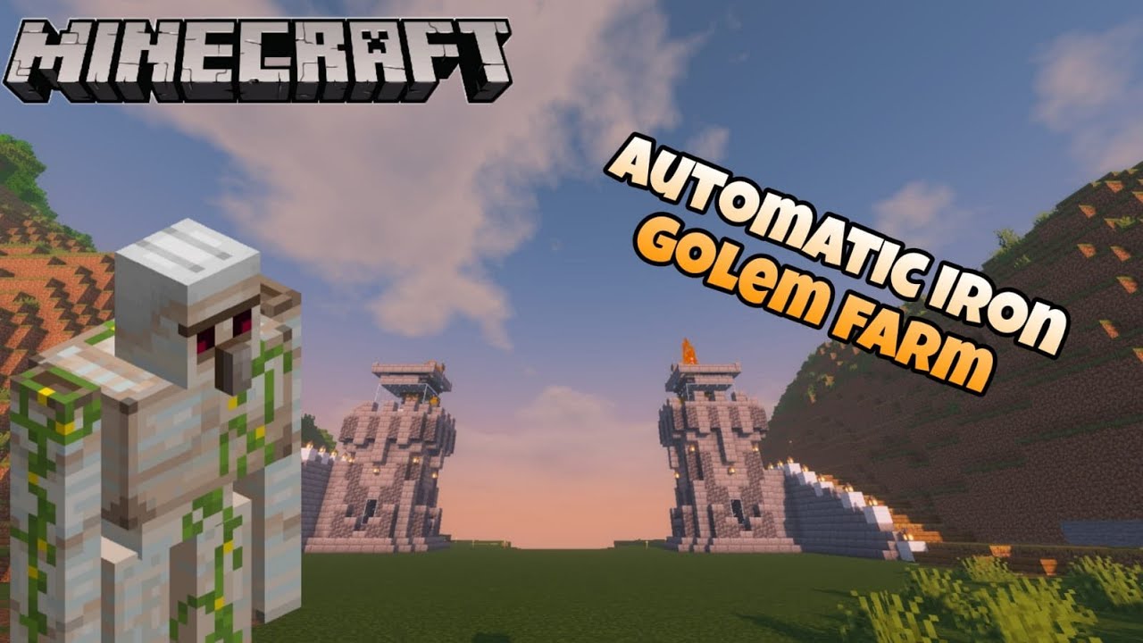 Live Minecraft buat IRON GOLEM FARM - YouTube