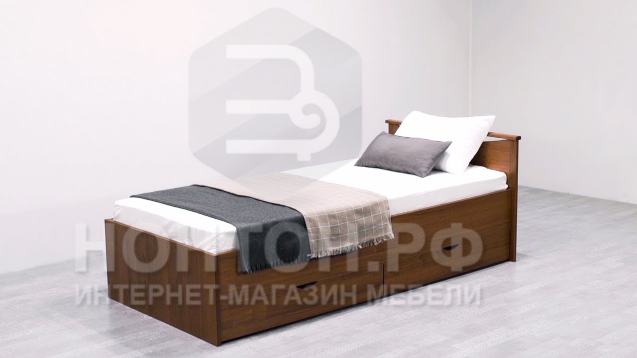 Кровать односпальная Мелисса с ящиками - обзор, размеры, цены в ...