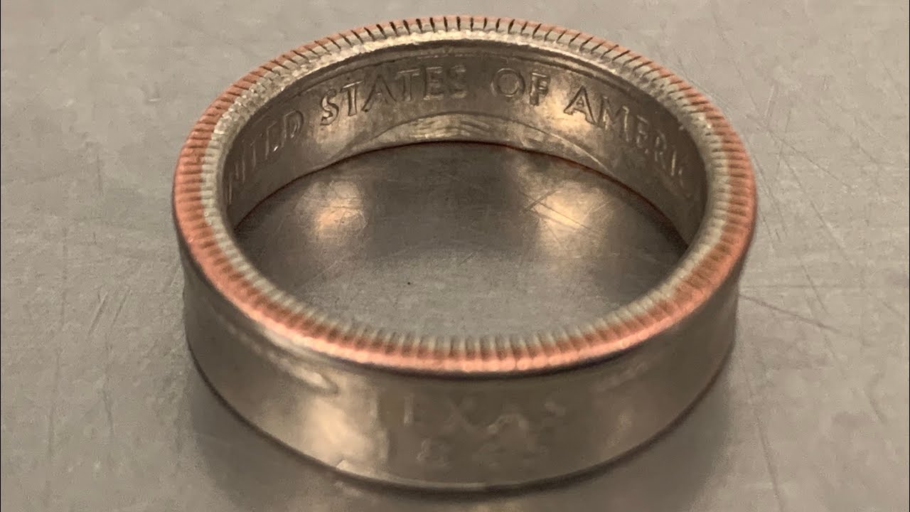 Making A Texas State Quarter into A Coin Ring - YouTube
