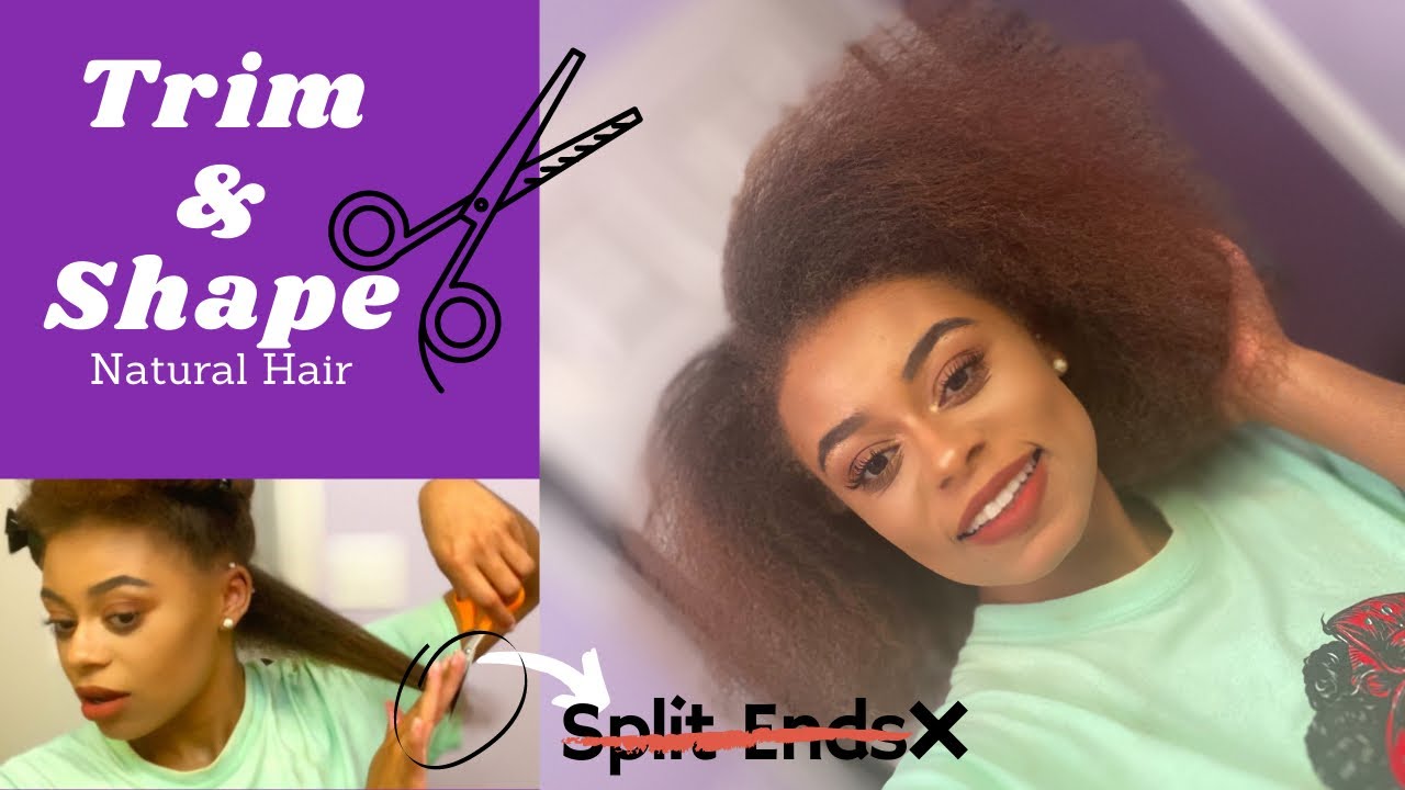 Trim and Shape Natural Hair | Heart Shape - YouTube