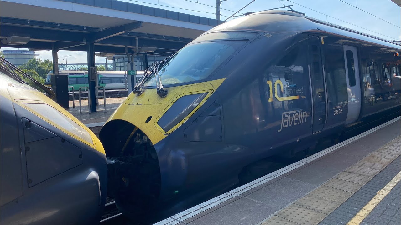 395015+395011 departs P5 at Ashford International, 02.06.2024 - YouTube