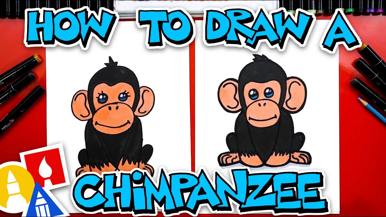 How To Draw A Chimpanzee Youtube