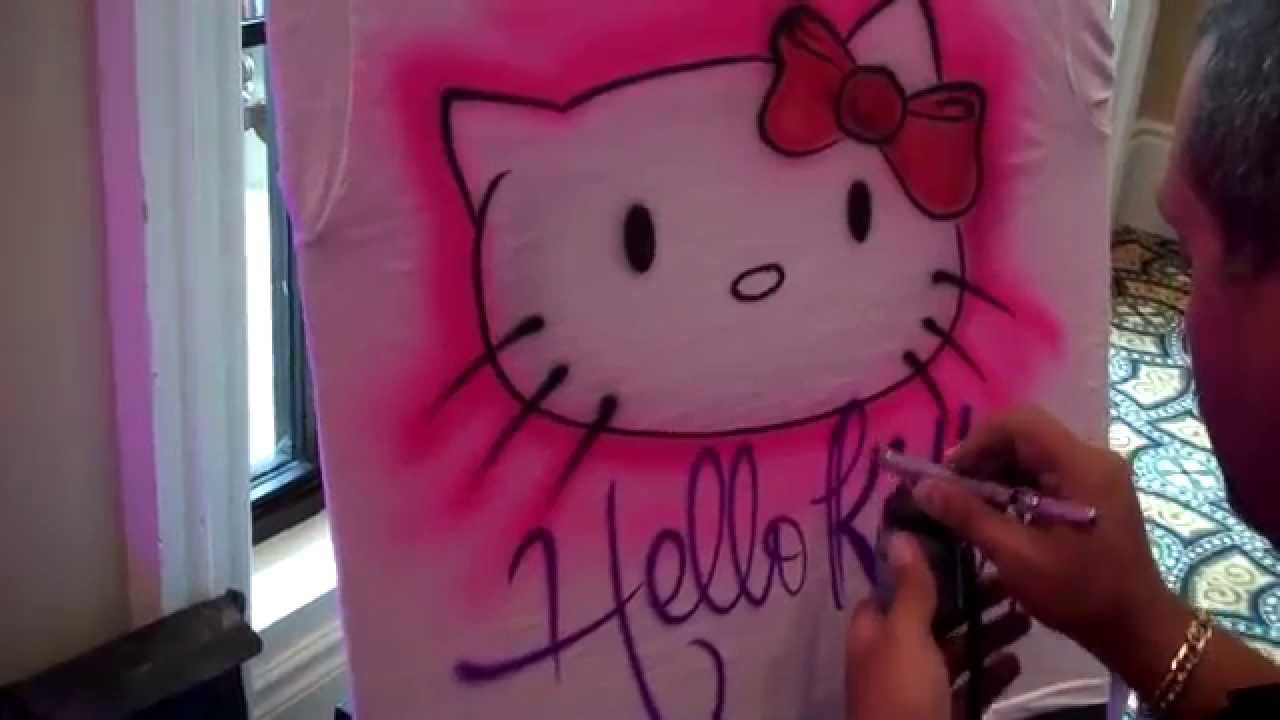 Hello Kitty by Art Spot Airbrush and Entertainment - YouTube