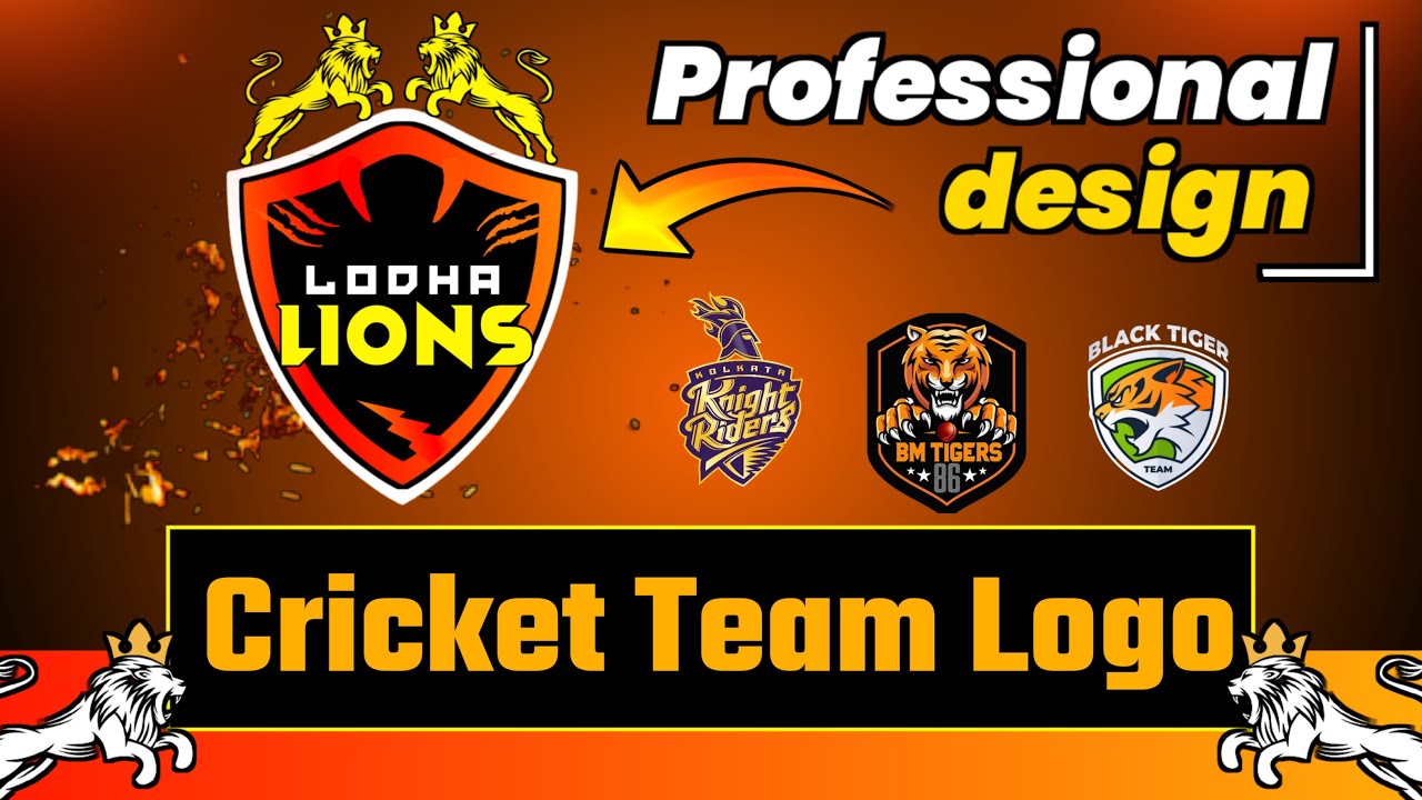 cricket team logo design || cricket logo kaise banaye || cricket logo ...