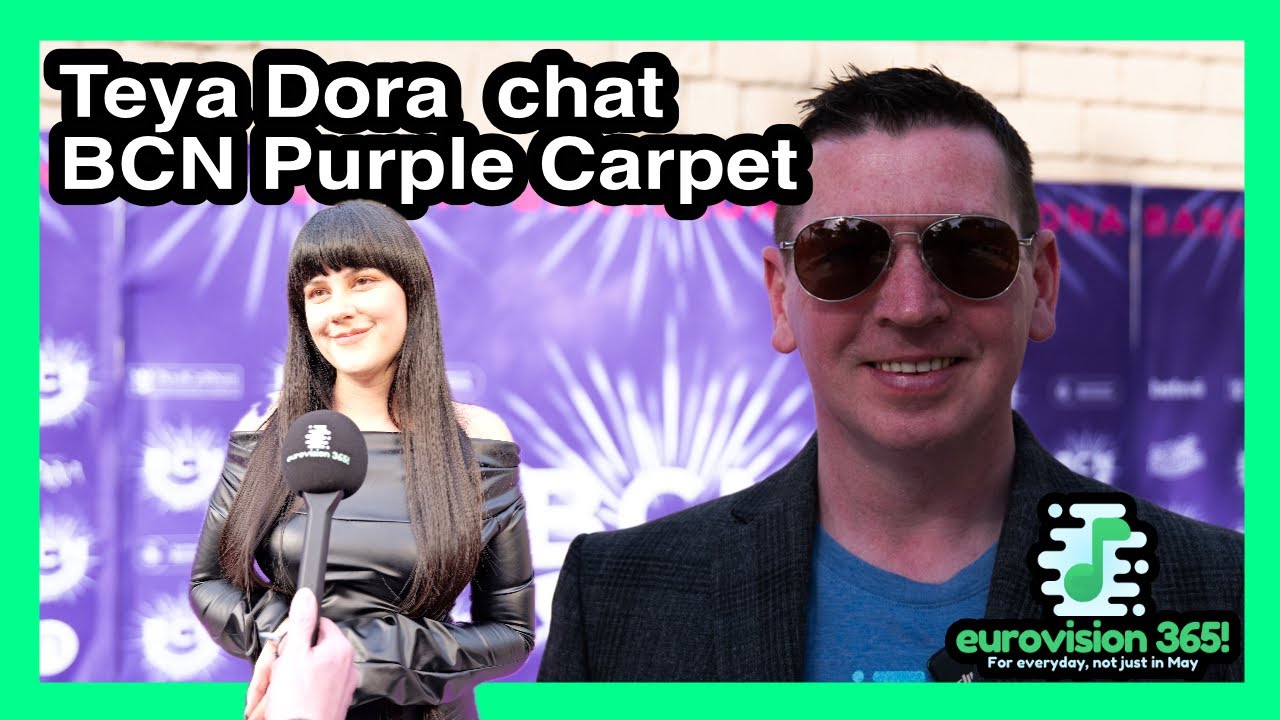 Teya Dora BCN Eurovision Pre Party 2024 interview Purple Carpet ...