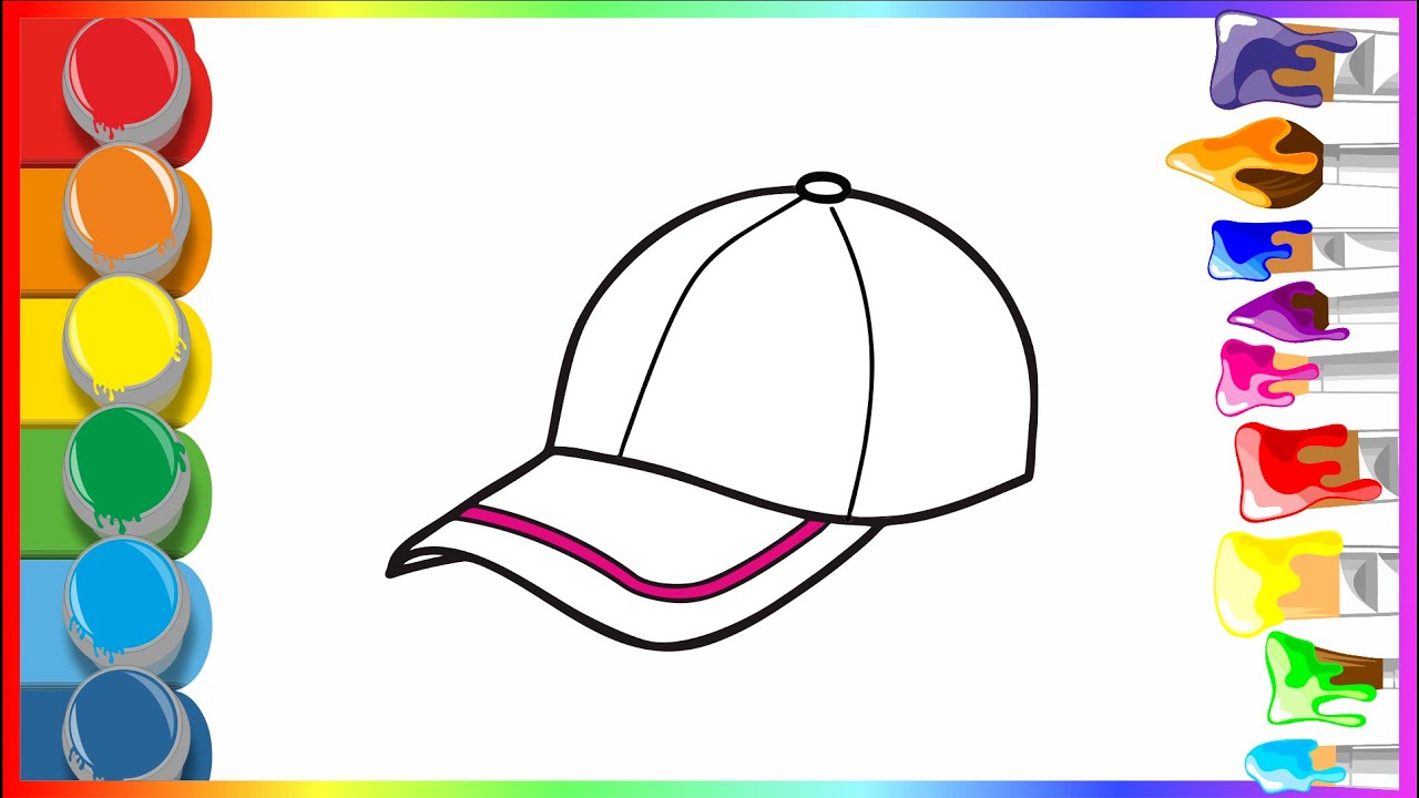 drawing a picture of a cap for children | HOW TO DRAW A CAP STEP BY ...