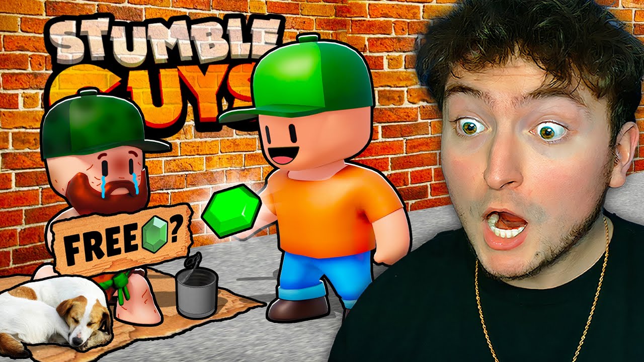 I Gave FREE EMOTES To Homeless in Stumble Guys! - YouTube