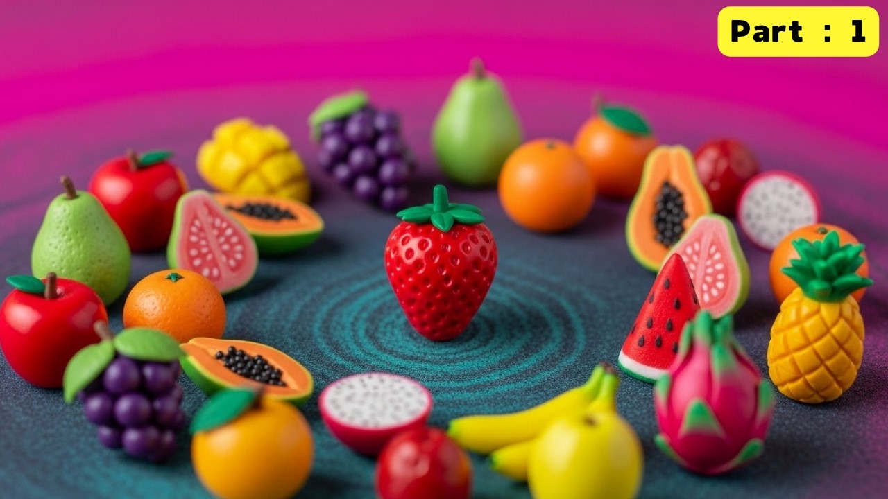 Polymer clay fruits🤩 | How to make fruits with clay | How to make ...