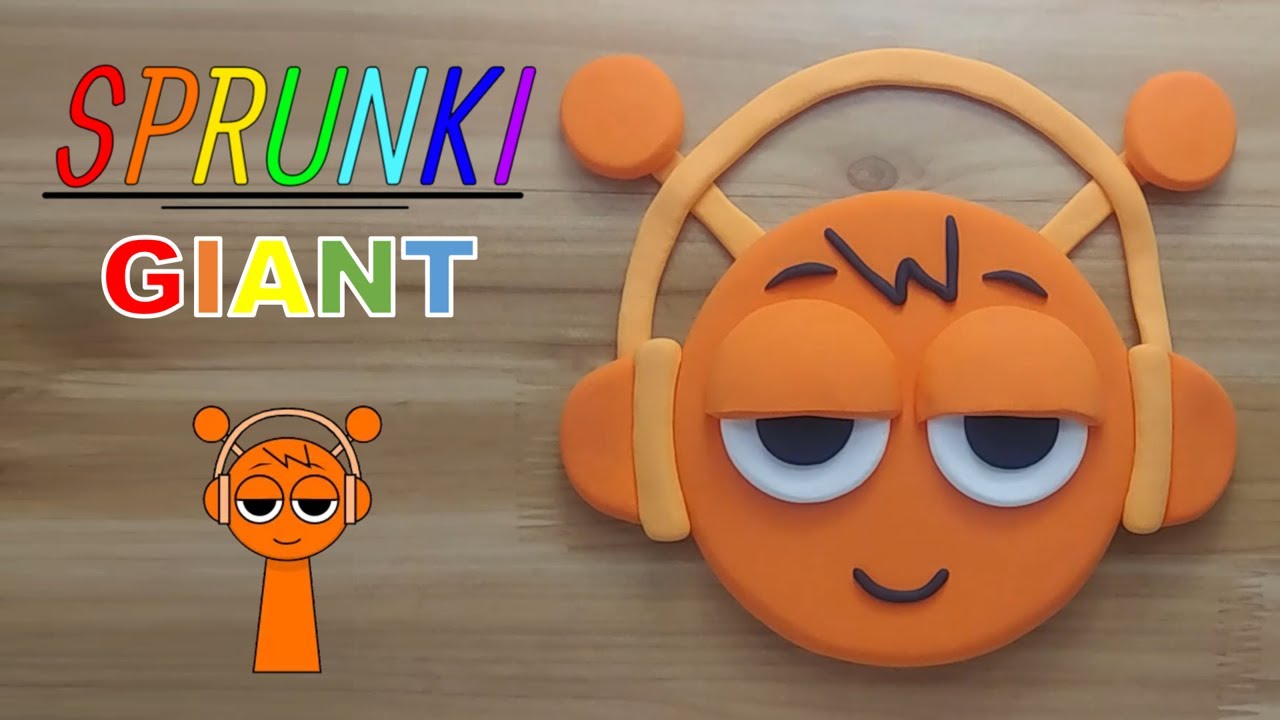 GIANT Incredibox Sprunki Oren clay cracking making 거대 스프룬키 오렌 클레이로 만들기 ...