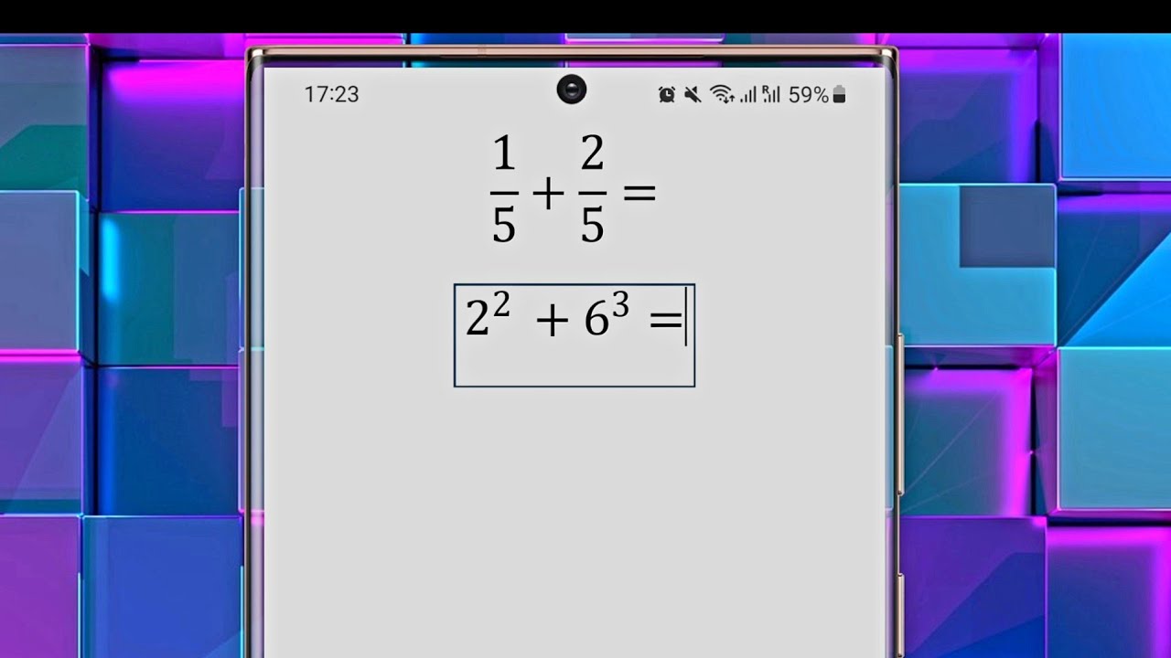 Comment écrire des fractions et équations sur un téléphone Android. - YouTube