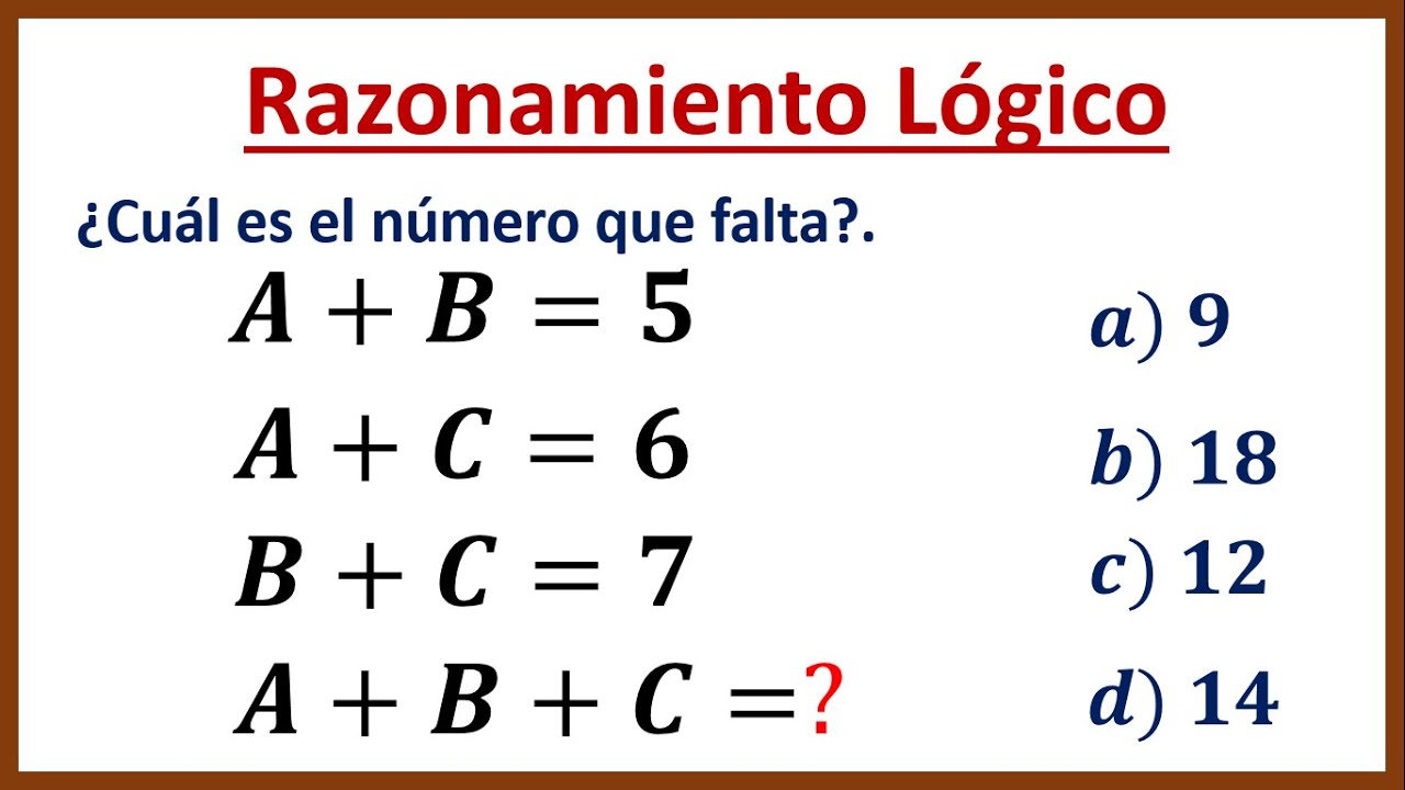 🔥 DESAFÍO PARA TU CEREBRO | EJERCICIO DE RAZONAMIENTO LÓGICO - YouTube
