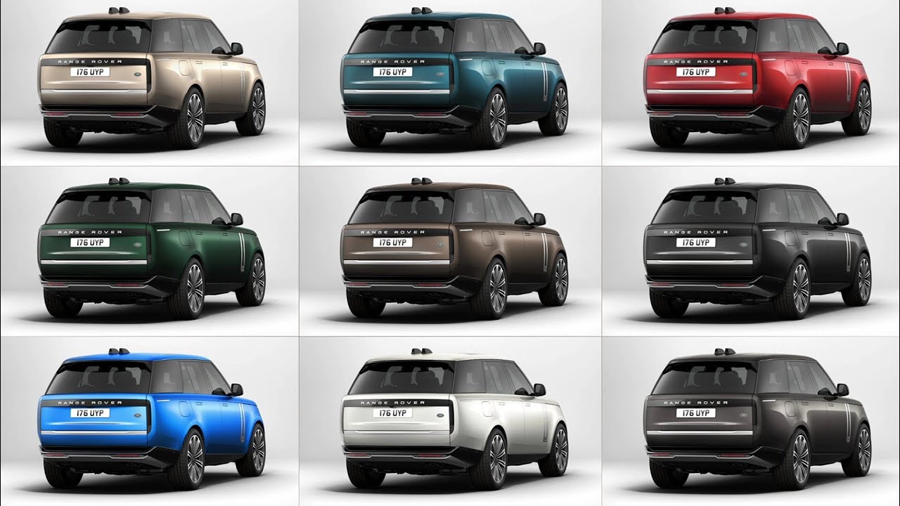 New 2022 Range Rover COLORS all 33 Shades And Wheels YouTube