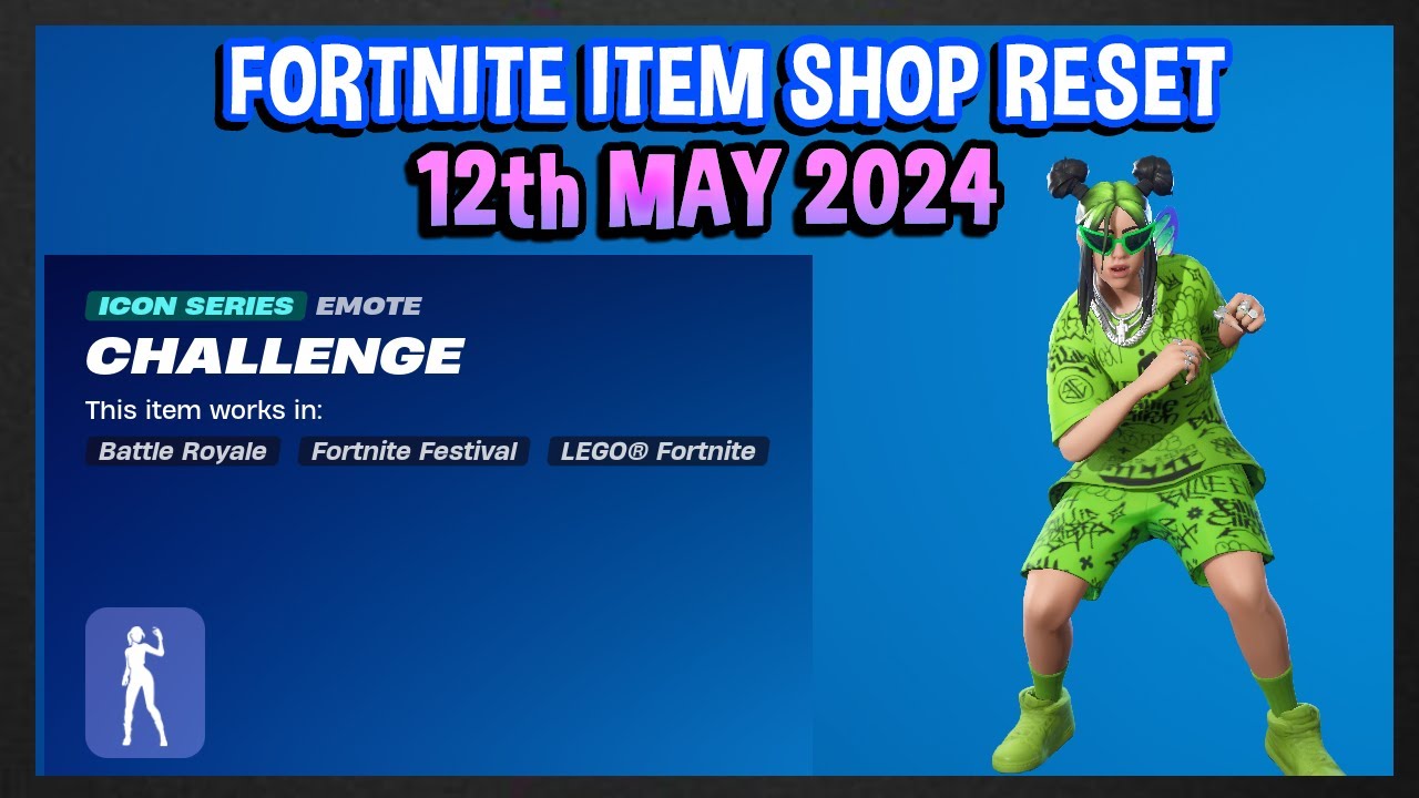 *NEW* CHALLENGE ICON EMOTE! (Fortnite Item Shop Reset 12th May 2024 ...