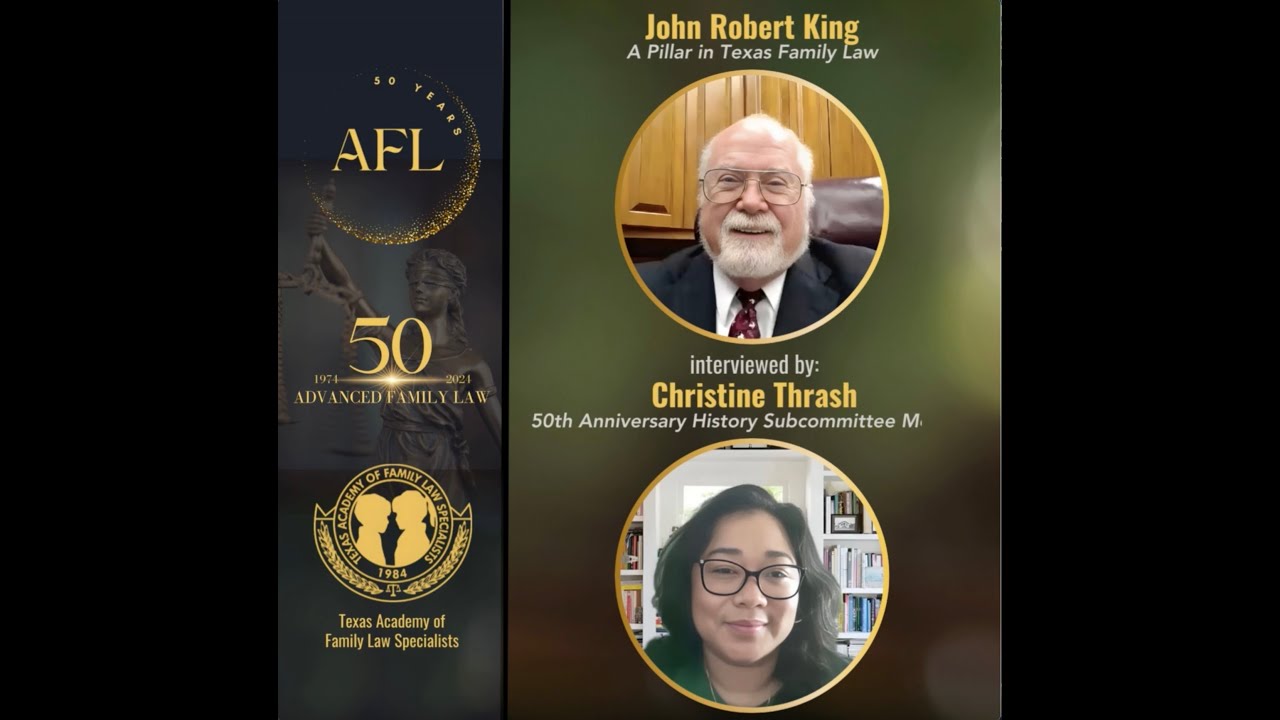 John Robert King, a Family Law Pillar, Interviewed by History ...