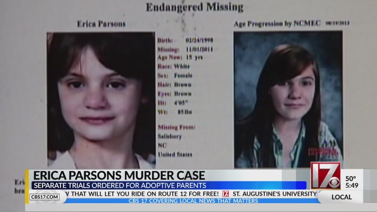 Separate trials ordered in Erica Parsons murder case - YouTube