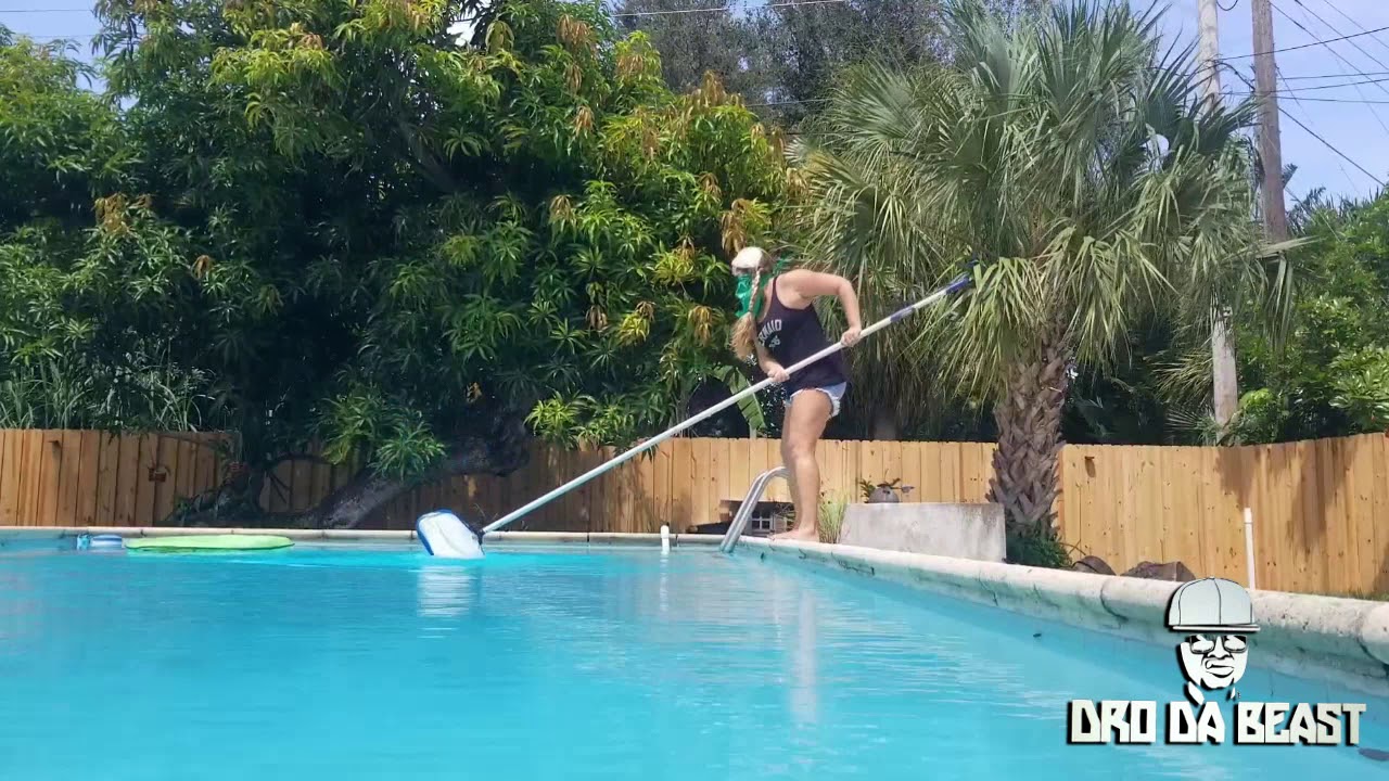 Drunk pool skimming - YouTube