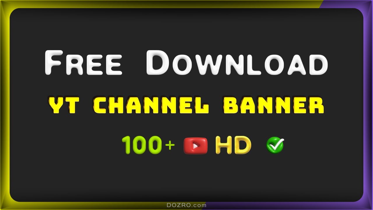 Download Free YouTube Channel Banners: 100+ Ready-Made HD Banners That ...