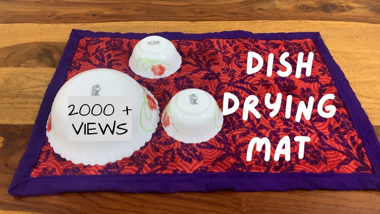 Dish Drying Mat | Mat Making at Home | Waste Cloth Reuse Ideas - YouTube