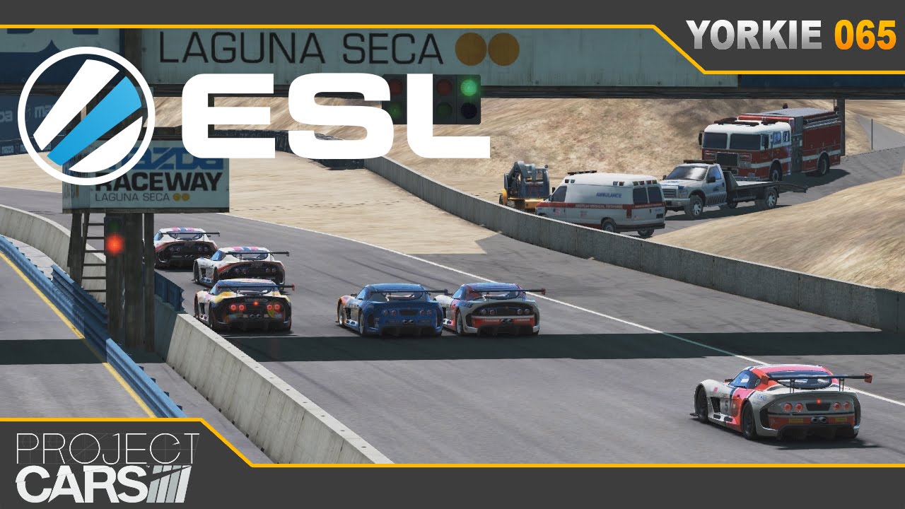 ESL Go4 Cup Project Cars February Finals: Race 1 - Laguna Seca - YouTube