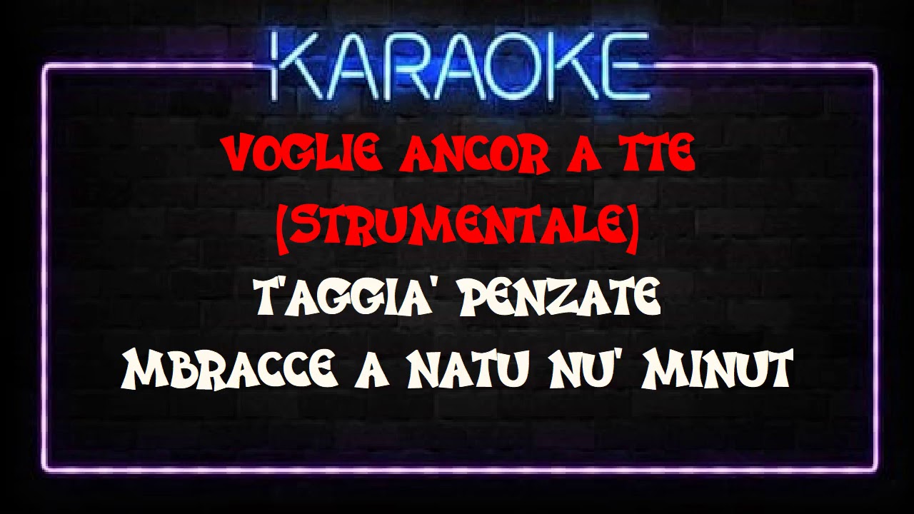 Mauro Nardi Nu Pentit Nnammurate karaoke (Mp3) - YouTube