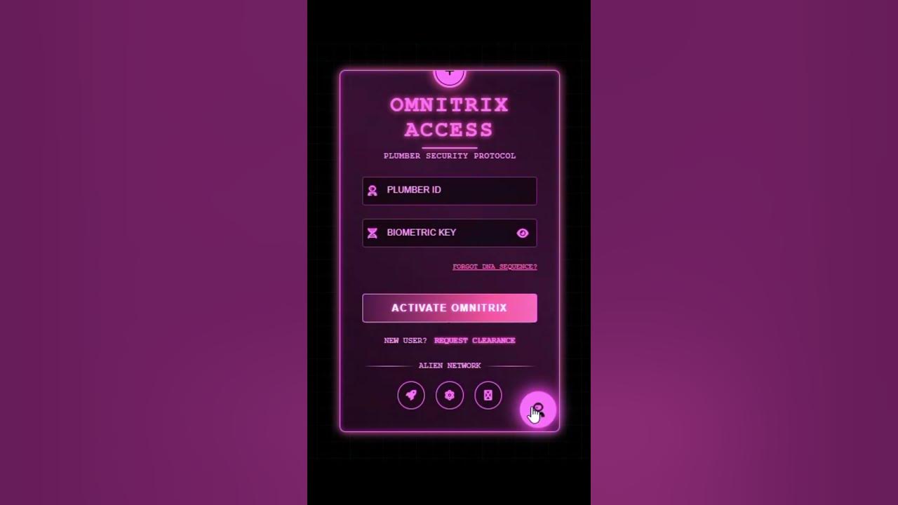 Ben10 Omnitrix Login Form HTML CSS | Alien Inspired Web Design - YouTube