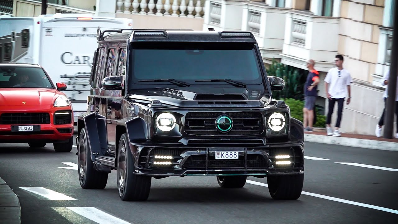 GMK driving his unique MANSORY Mercedes G850 in Monaco - YouTube