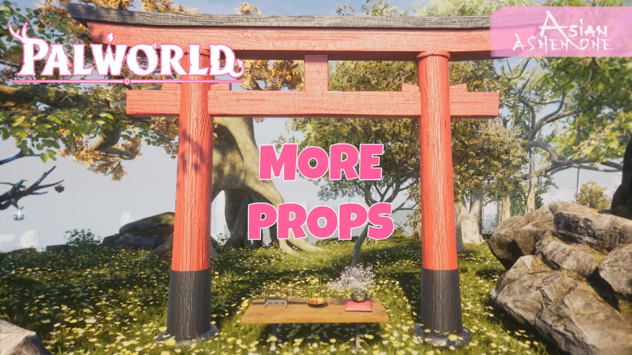More Props (for the Ultimate Japanese Building mod) Showcase | Palworld ...