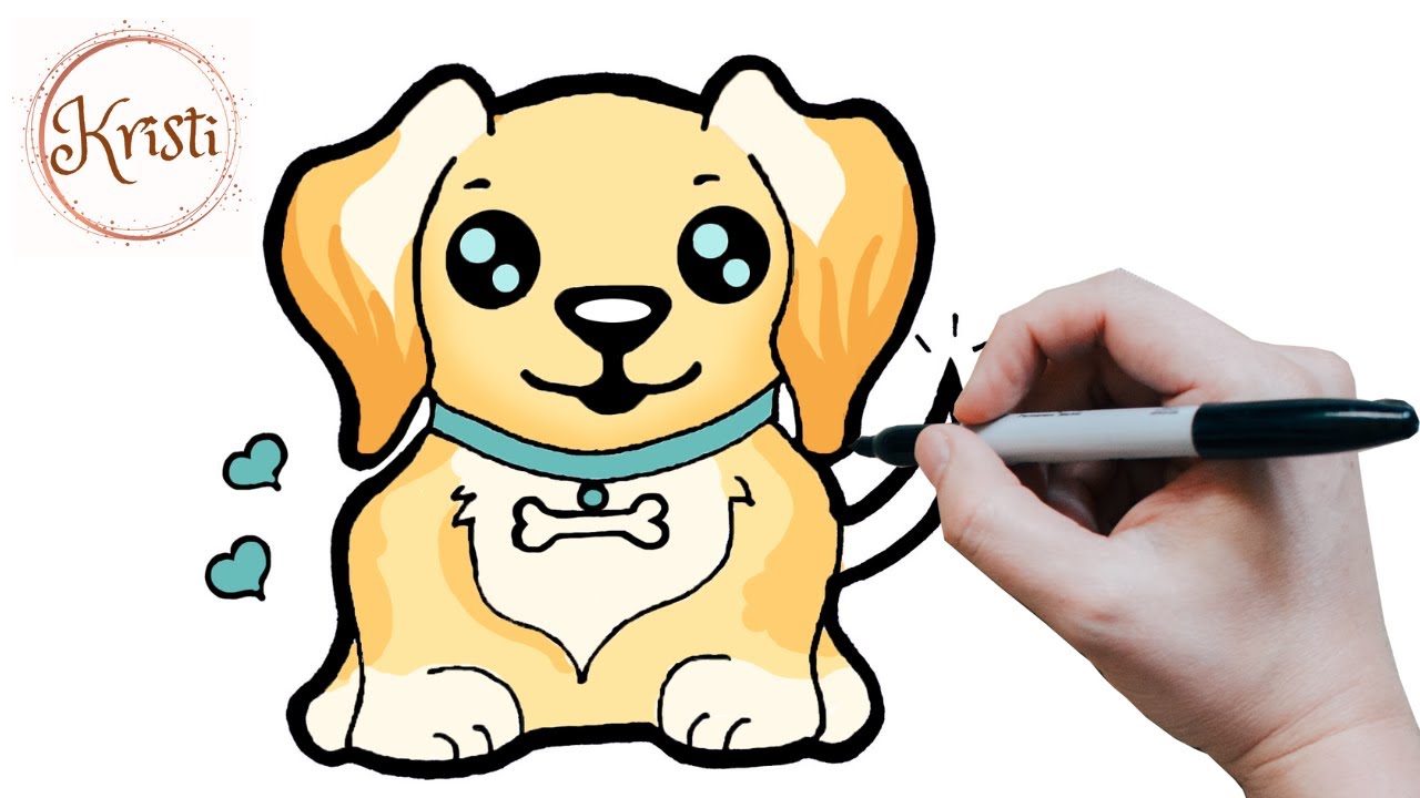 How to draw a Cute Labrador Puppy - Easy Drawing Tutorials - YouTube